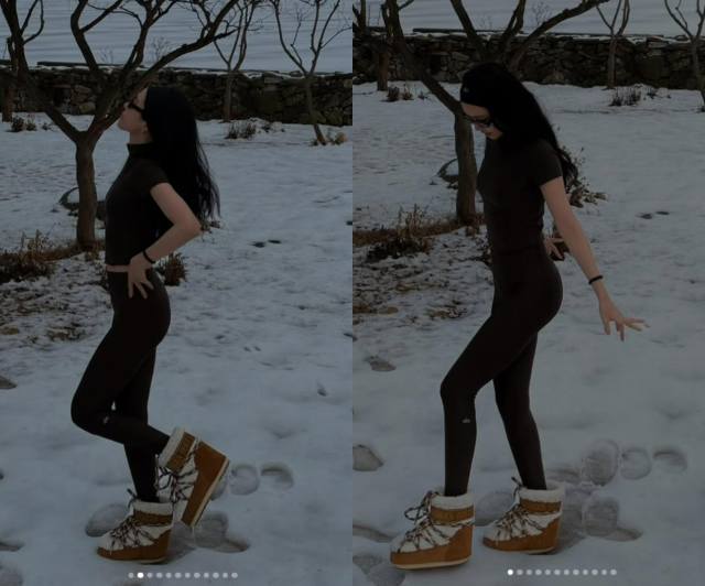 손나은, 한파에도 못 참는 `168cm 46kg` 몸매 자랑…원조 레깅스 여신 맞네 - 마이데일리